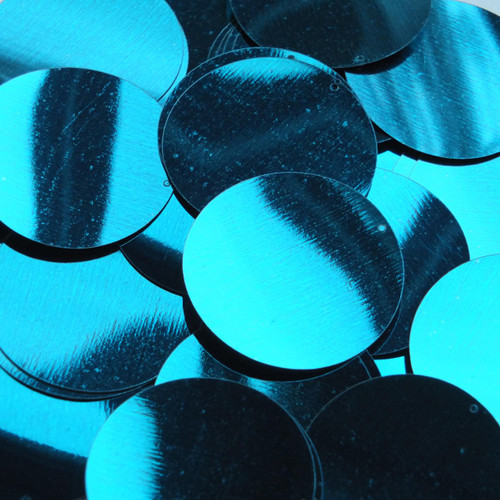 1.5" Sequins Deep Turquoise Metallic - SequinsUSA