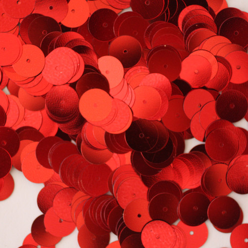 10mm Sequins Red Metallic - SequinsUSA