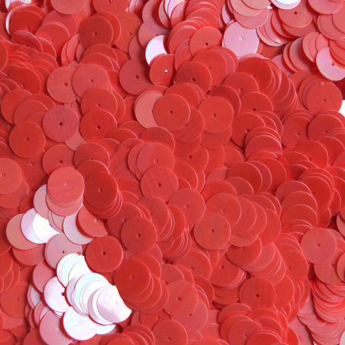 10mm Sequins Coral Orange Luster Shiny Opaque - SequinsUSA