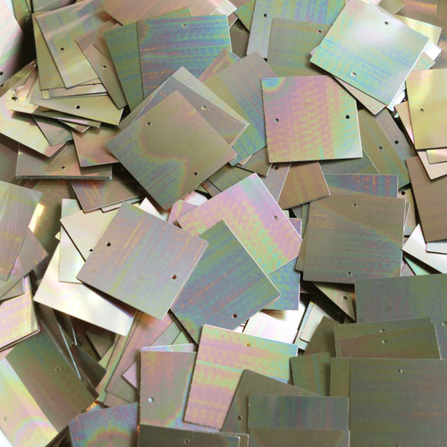 25mm Square Sequins Gold Metallic Rainbow Iris - SequinsUSA