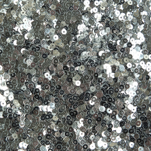 3mm Sequins Royal Silver Premium Metallic - SequinsUSA