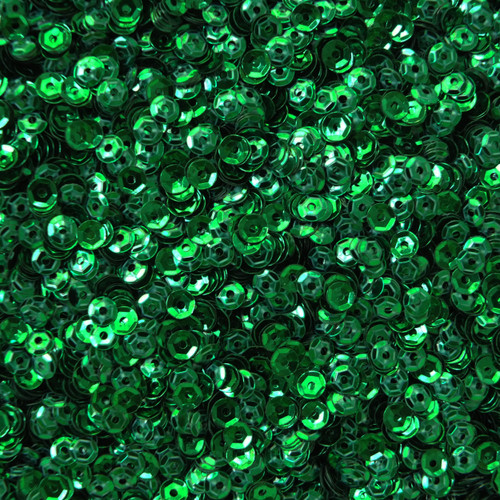 4mm Cup Sequins Green Metallic - SequinsUSA