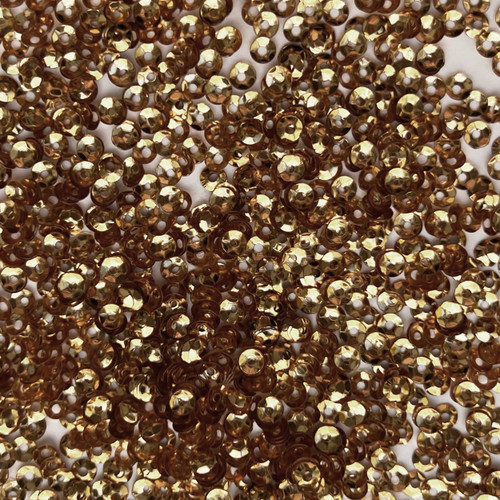 4mm Cup Sequins Rose Gold Shiny Metallic - SequinsUSA