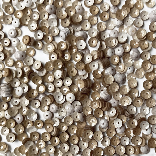 5mm Cup Sequins Beige Ombre Opaque White Duo Reversible Medium Hole ...
