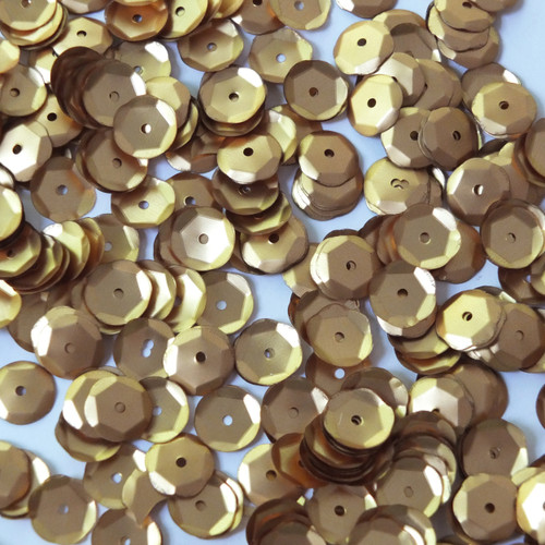 10mm Cup Sequins Gold Matte Metallic - SequinsUSA