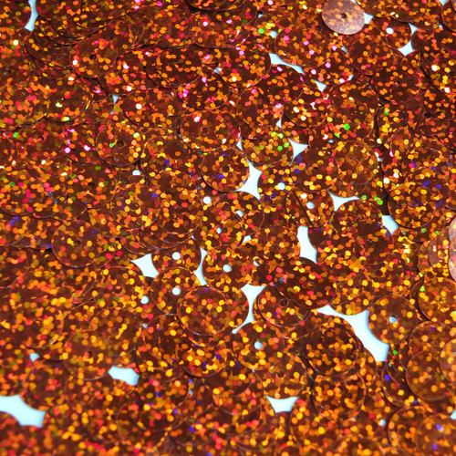 8mm Flat Sequins Orange Hologram Glitter Sparkle Metallic Medium hole ...