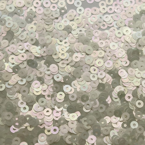 4mm Flat Sequins Crystal Snow Transparent Matte Frosted Rainbow Medium ...