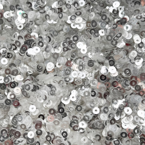 4mm Flat Sequins Crystal Silver Crystallina Luster Mirror Shiny ...