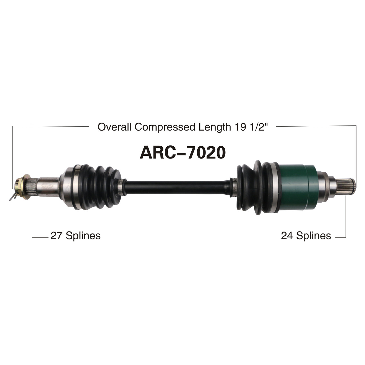 Wide Open Arctic Cat Complete Axle ARC-7020 - J&M ATV/UTV Supply of TN, Inc