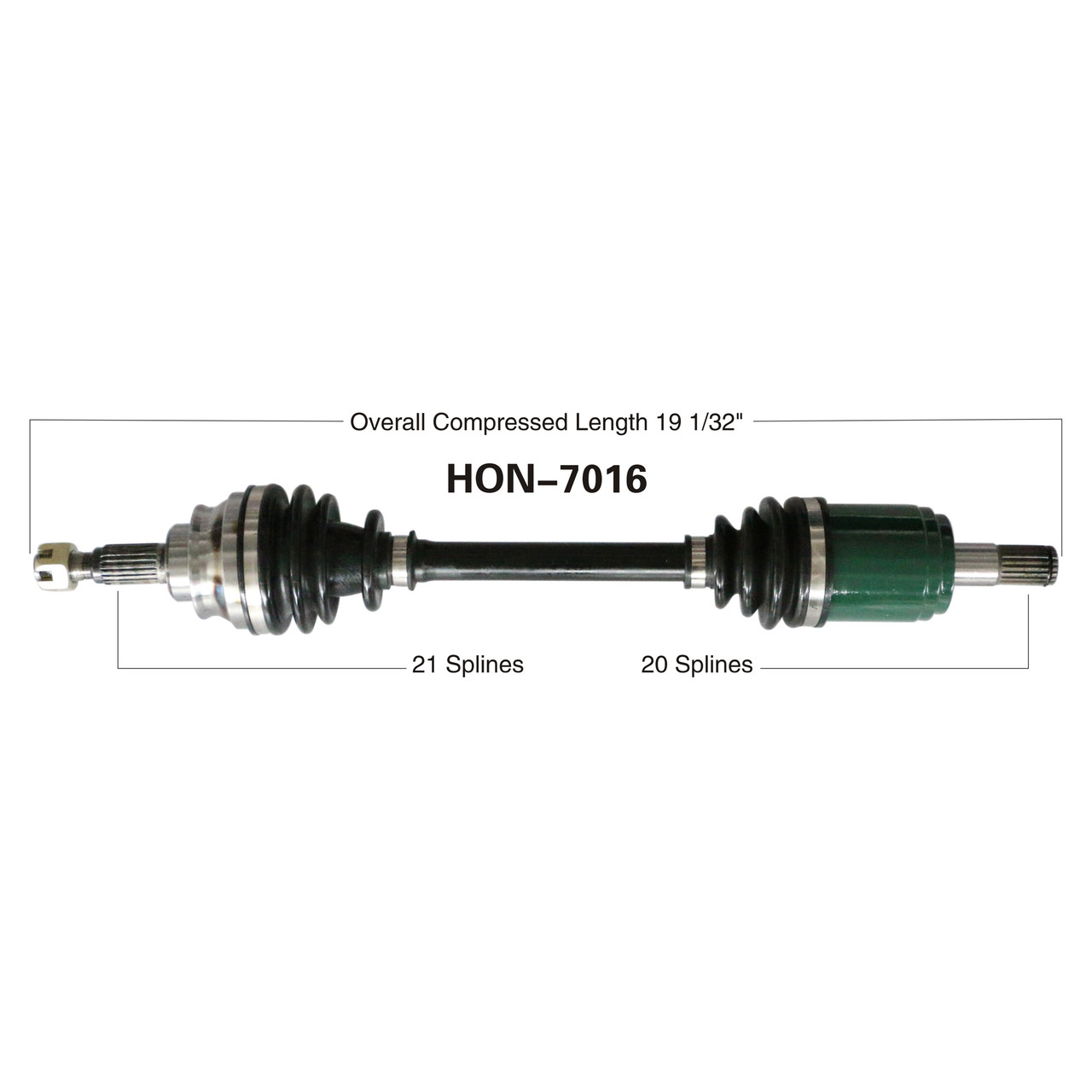 Wide Open Honda Complete Axle HON-7016 - J&M ATV/UTV Supply of TN, Inc