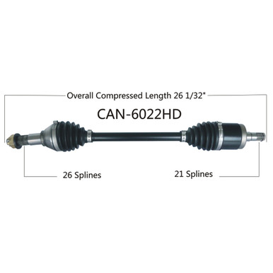 Wide Open Can-Am Complete HD Axle CAN-6022HD - J&M ATV/UTV Supply of TN ...