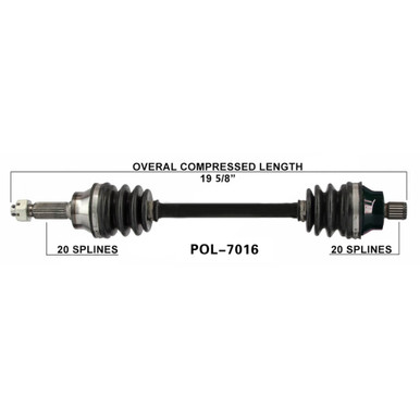 Wide Open Polaris Complete Axle POL-7016 - J&M ATV/UTV Supply of TN, Inc