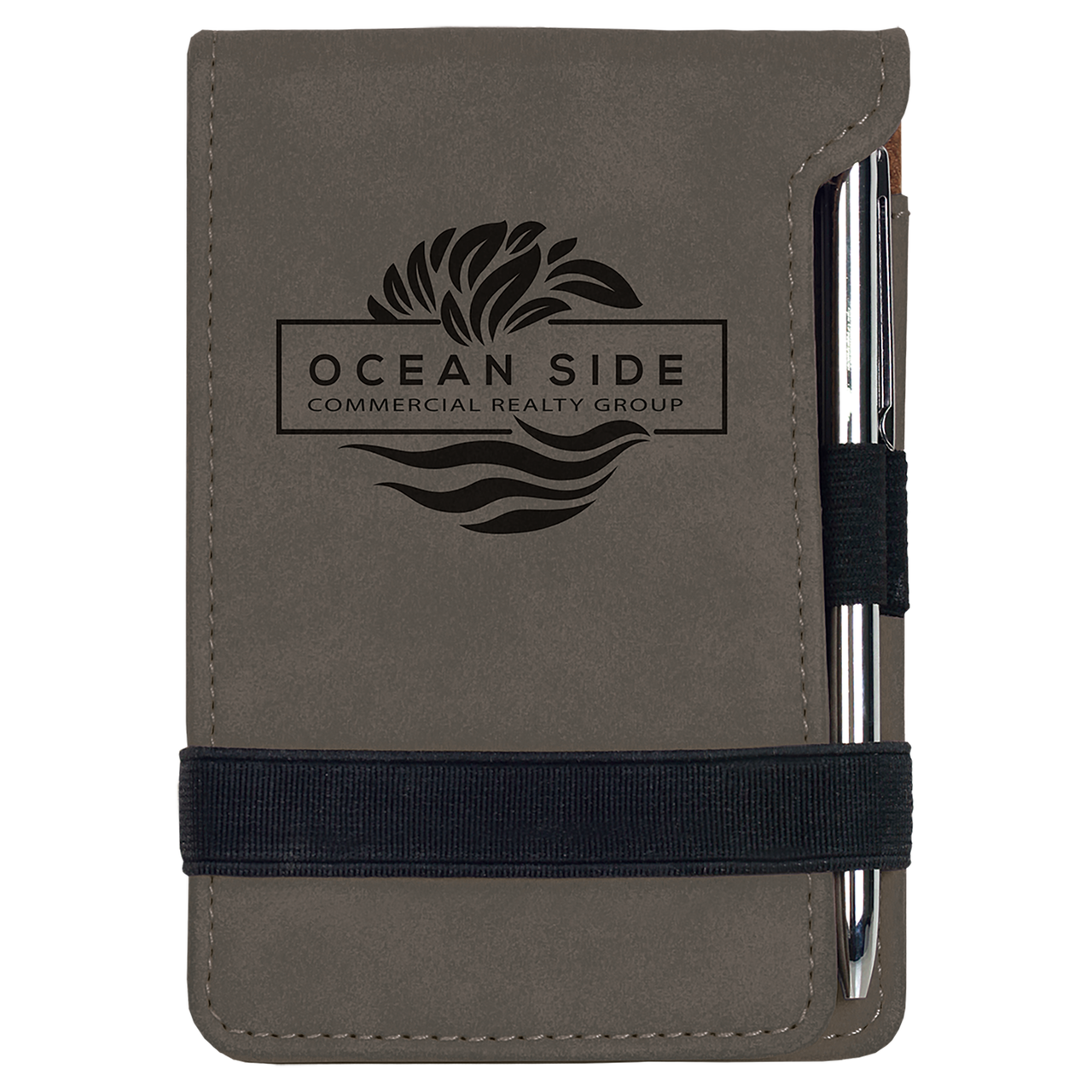 Gray Small Notepad Leatherette Small Business Porfolio ...