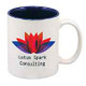 White Blue Sublimatable 11 OZ Ceramic Mug Hip Flask ...