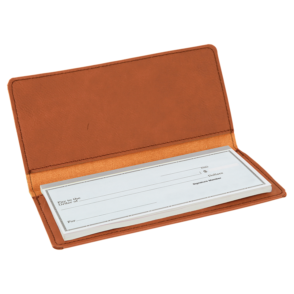 Rawhide checkbook cover made from durable leatherette