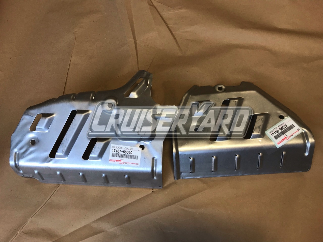 New Set of OEM Toyota Land Cruiser FZJ80 Exhaust Manifold Heat Shields ...