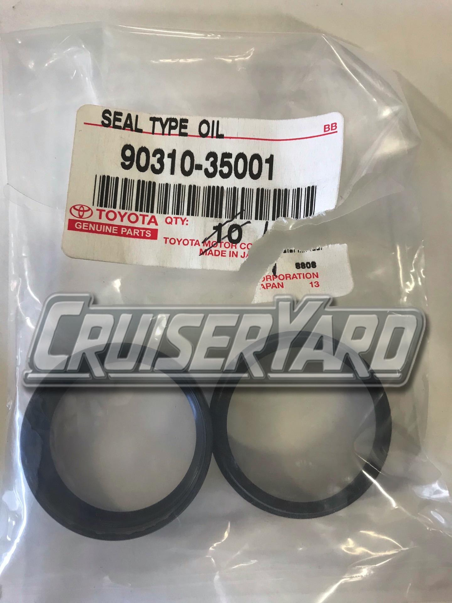 New Toyota Land Cruiser Pack of 2 OEM Rear Axle Oil Seal 90310-35001 ...
