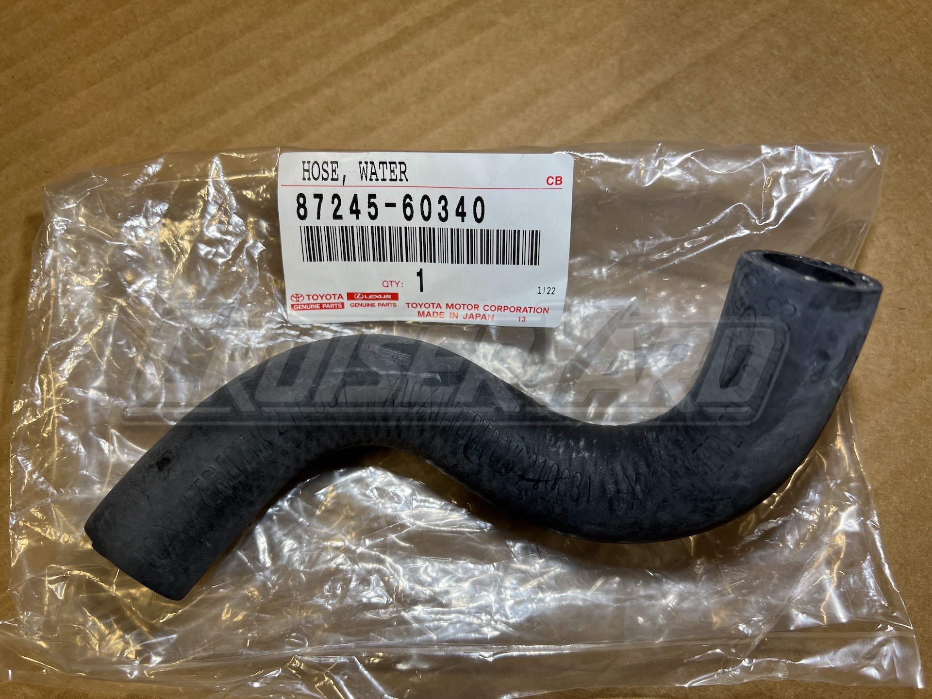 New Toyota Land Cruiser FZJ80 OEM Water Heater Hose Outlet B 87245 ...