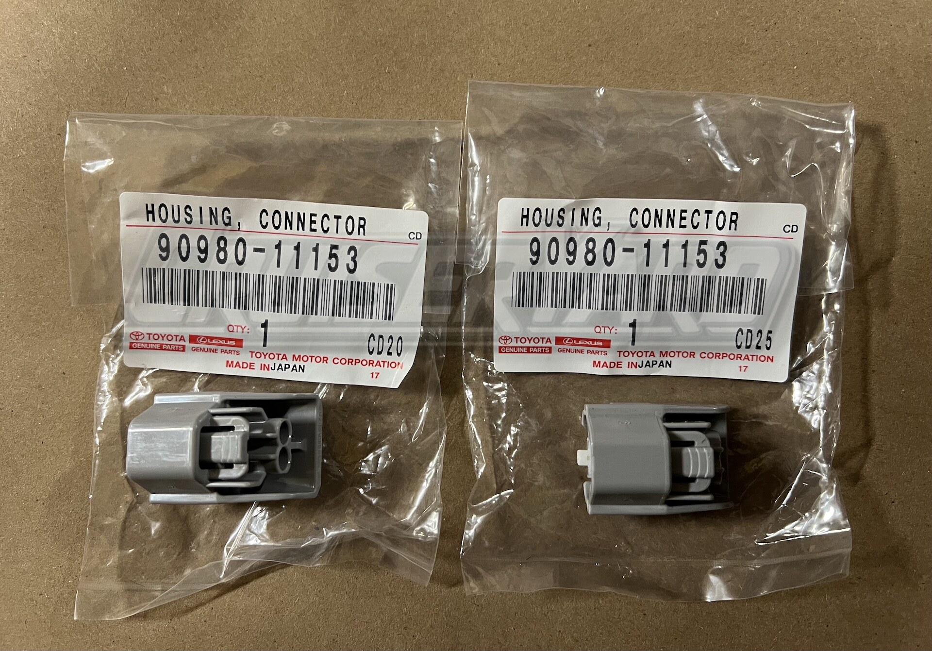 New Set of 2 OEM Toyota Land Cruiser Fuel Injector F Connector 90980-11153