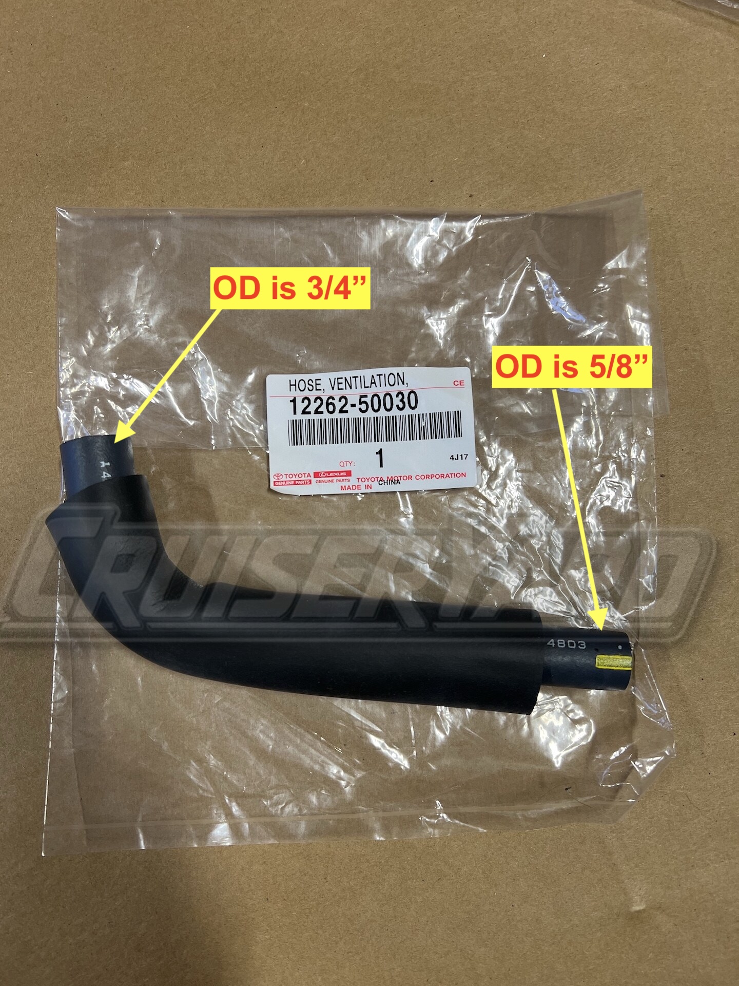 New Toyota Land Cruiser 98-00 UZJ100 LX470 OEM Vent Hose Kit