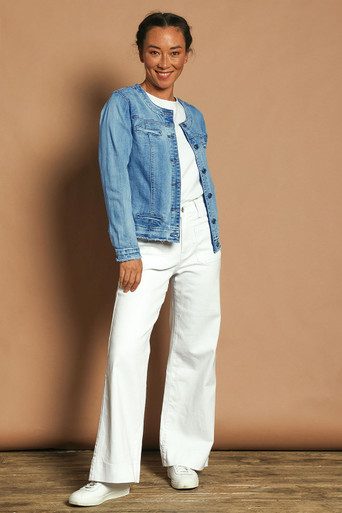 Collarless Jacket | THRE-33049 | Threadz | birdsnest Australia Collarless Jacket | THRE-33049 | Threadz | birdsnest Australia