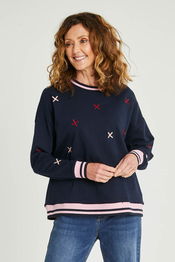 Embroidered Sweat | THRE-42826 | Threadz | birdsnest Australia