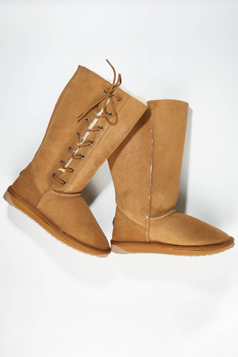Platinum Sheepskin Hi Lace Boot | EMU-WP11872 | Emu Australia ...