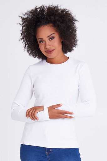 Fundamental Ellie L/S Rib Tee | ELM-81X4326 | Elm | birdsnest Australia