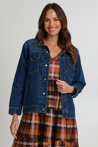 Denim Basic Jacket | PQC-60930416 | PQ Collection | birdsnest Australia