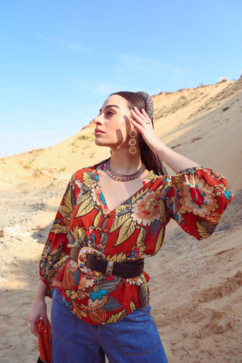 Anne Top | BOO-W24SH32-02 | Boom Shankar | birdsnest Australia