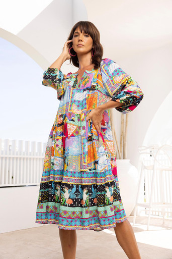 Lana Layers 3/4 Sleeve Dress | ESCA-30093 | Escape | birdsnest Australia