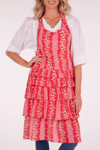 Emma Red Apron | Linens 'n' Things | birdsnest Australia