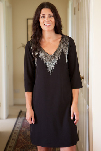 Beaded Shift Dress | HAND-02-P-PL | handpicked by birds | birdsnest ...