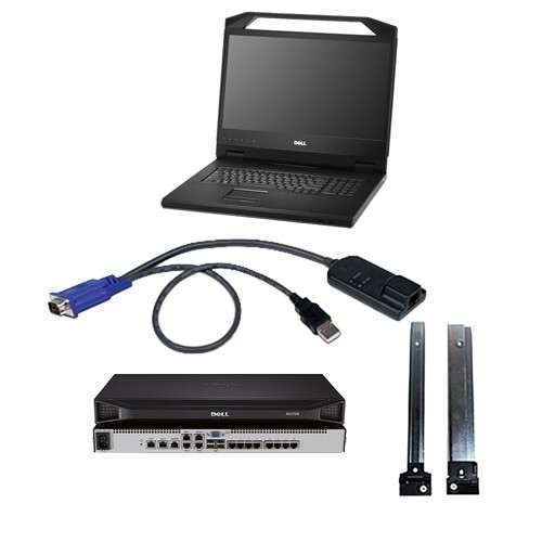 DELL DKMMLED185-G01-KIT 18.5-INCH LED KMM CONSOLE WITH KVM SWITCH - 1U ...