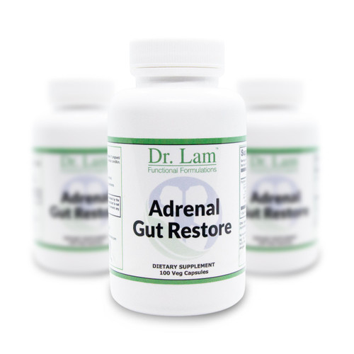 Adrenal Gut Restore by Dr. Lam - 100 Vegetarian Capsules - 1 Bottle