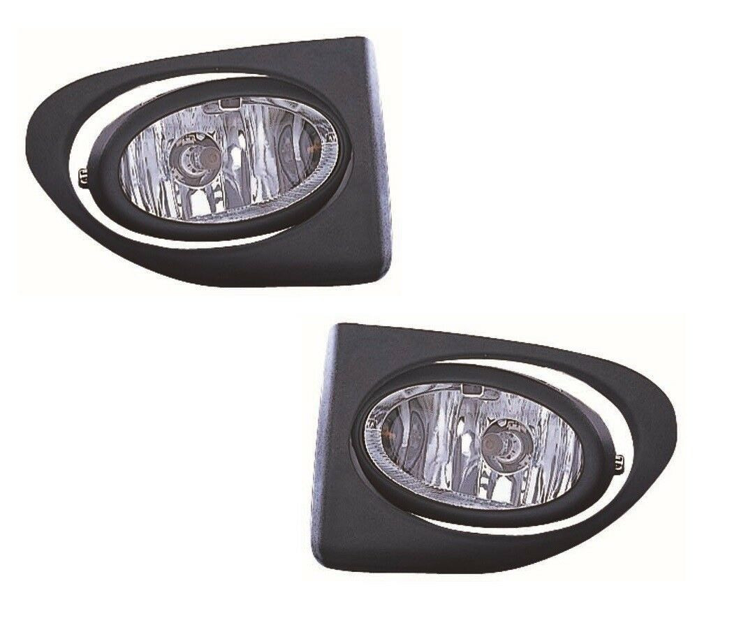 For Honda Civic Mk7 Hatchback 2001-2/2006 Fog Lights & Surrounds Pair ...