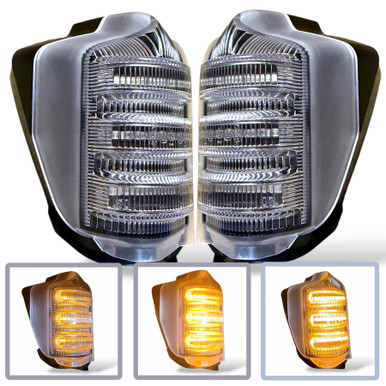 Dynamic LED Side Mirror indicator lights Clear for Mercedes Sprinter VW ...
