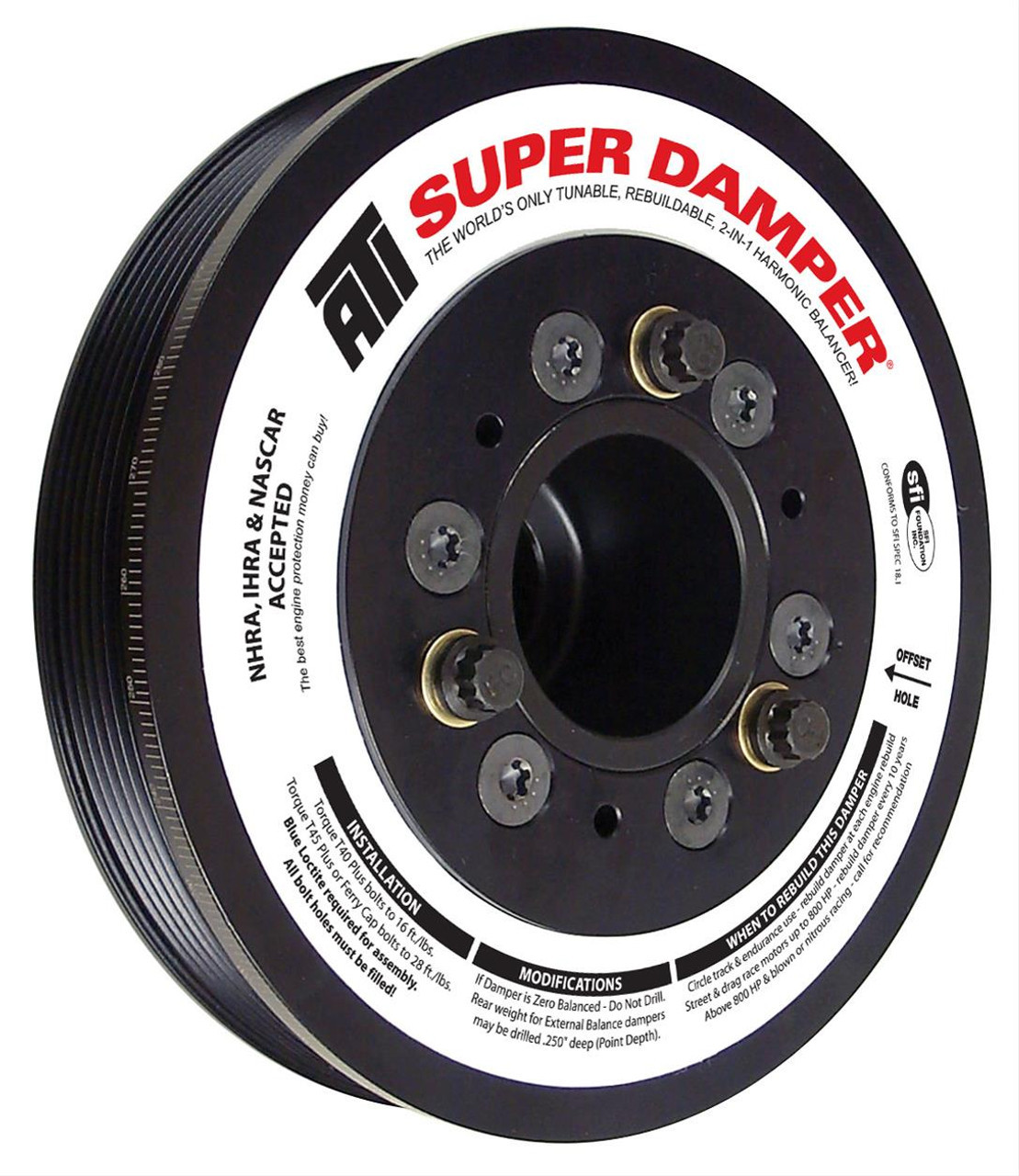 ATI 917302 Super Damper 98-02 F-Body 04-06 GTO Spacing Harmonic ...
