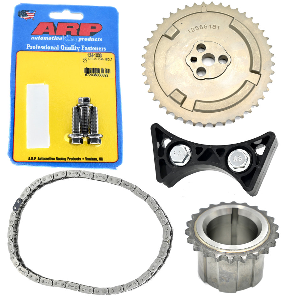 LS Timing Chain Set with Cam Sprocket, ARP Cam Bolts, Crank Gear ...