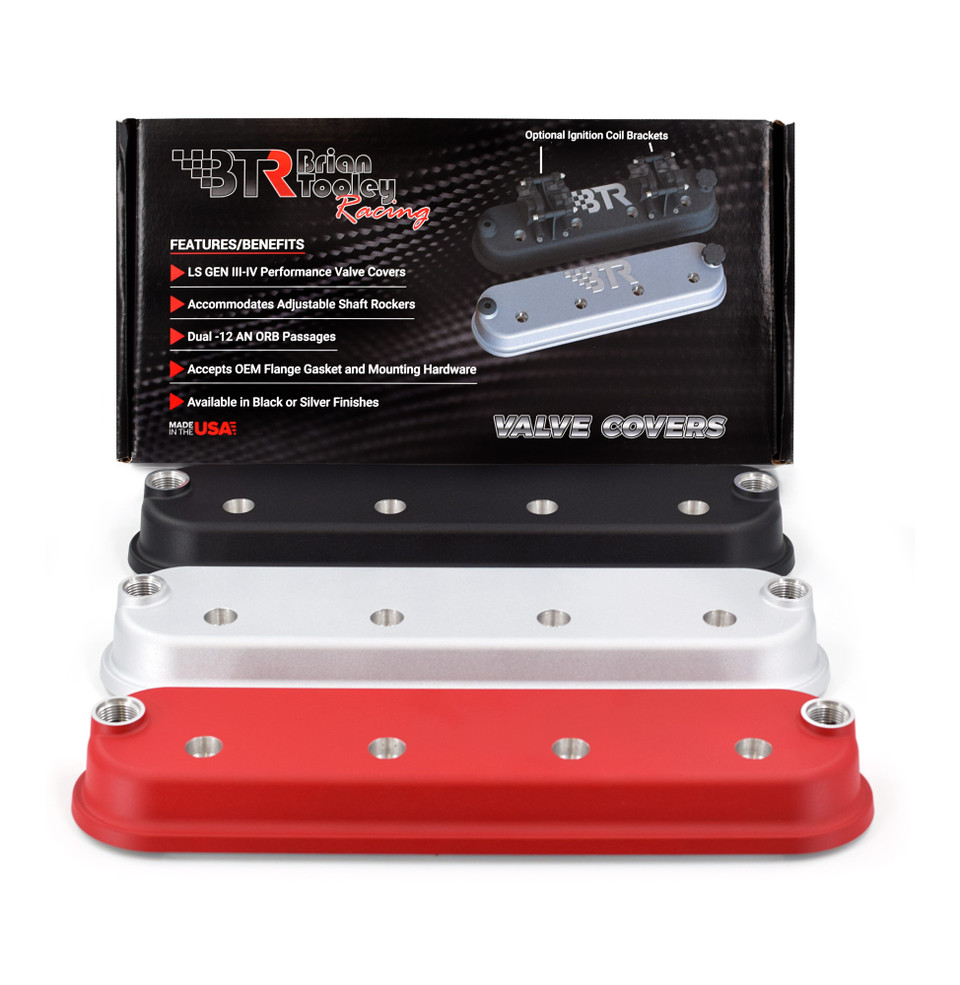 BTR LS Valve Covers Without Logo - No Coil Mounts - Cast Aluminum Brian ...