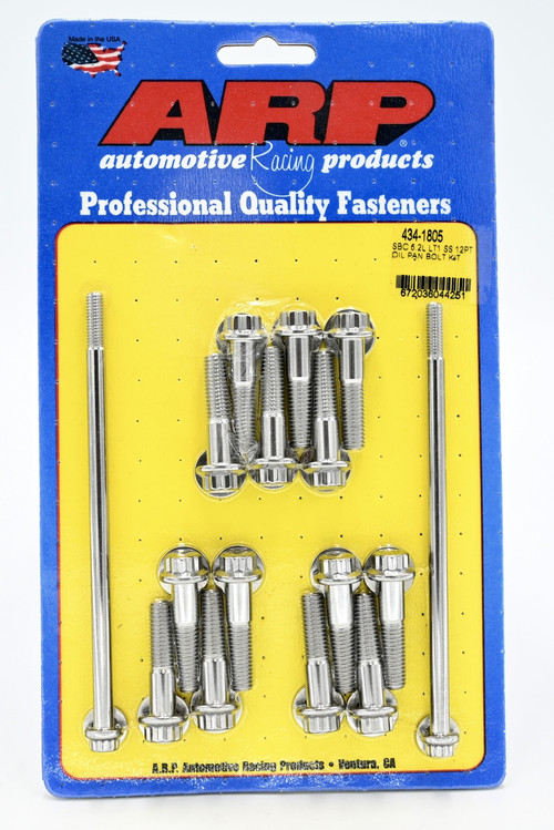 ARP 434-1805 Oil Pan Bolt Kit for GM Gen V LT Engines LT1 LT4 L82 L83 ...