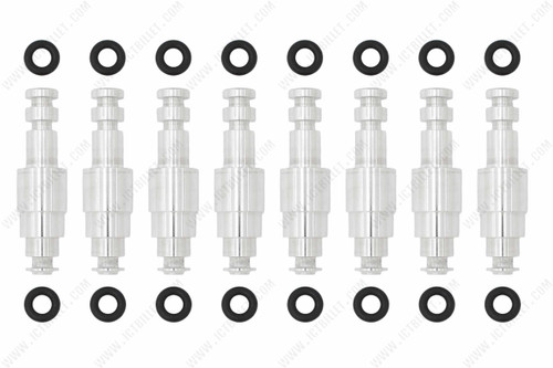 Billet Aluminum Fuel Injector Mock Up Plugs - LS1 Height Set of 8 - ICT ...