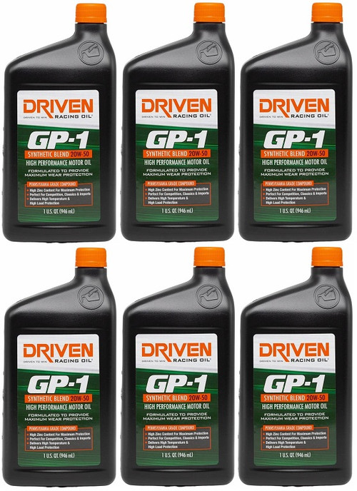 Driven GP-1 20W-50 Synthetic Blend Oil 19506 High Performance Racing ...