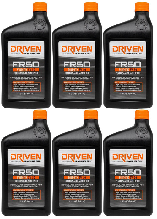 Driven FR50 5W-50 Synthetic High Performance Oil - Ideal for Ford ...