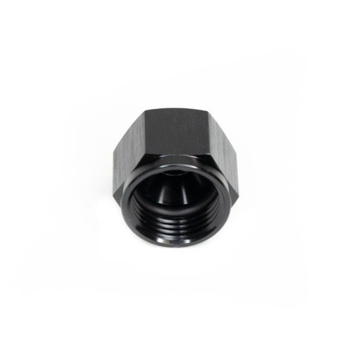 BTR 8AN Female Flare Cap Fitting - Black -8 - Michigan Motorsports