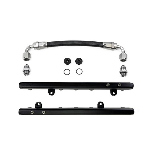 DeatschWerks Billet LS2/LS3 Fuel Rails with Crossover Hose -8an Black ...
