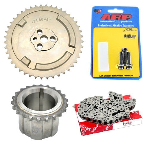 IWIS Timing Chain Set with 58x Cam Sprocket, ARP Cam Bolts, Crank Gear ...