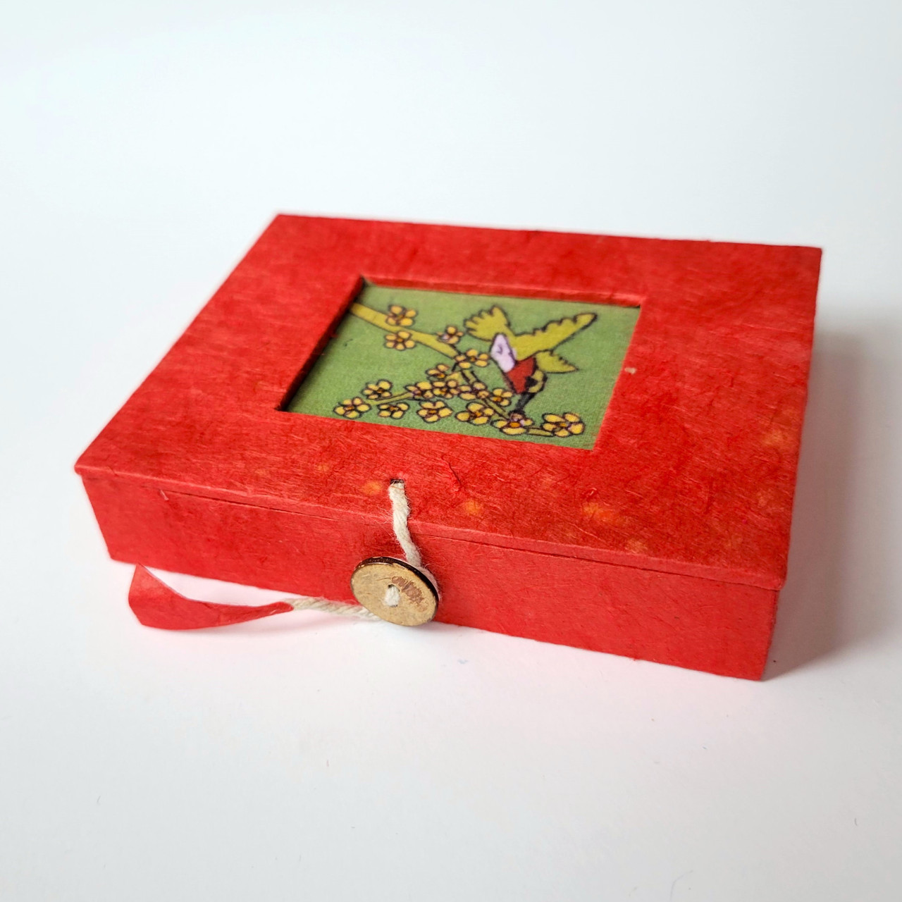 Fair trade batik hummingbird box from Nepal