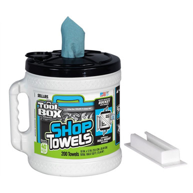 TOOLBOX Shop Towels with Big Grip Dispenser Bucket – 10" x 12 ...