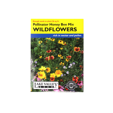Lake Valley Seed Wildflowers Pollinator Honey Bee Mix Flower, 3g ...